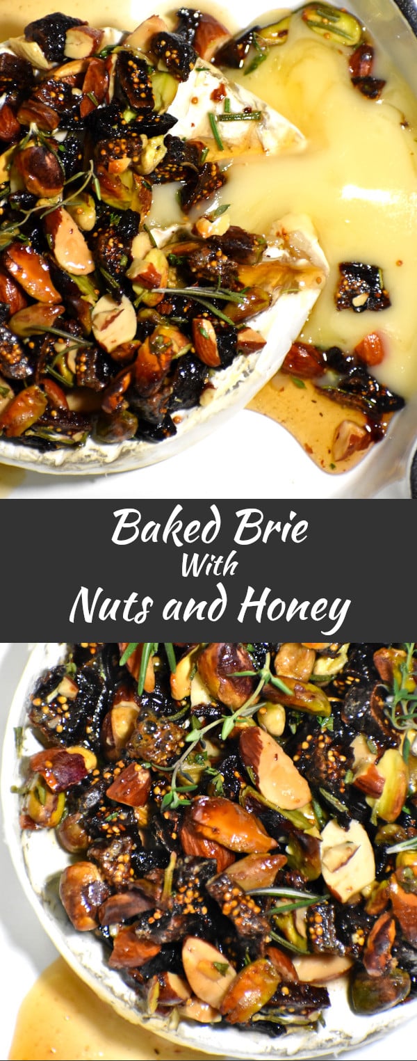 Easy Baked Brie with Nuts and Honey - GypsyPlate
