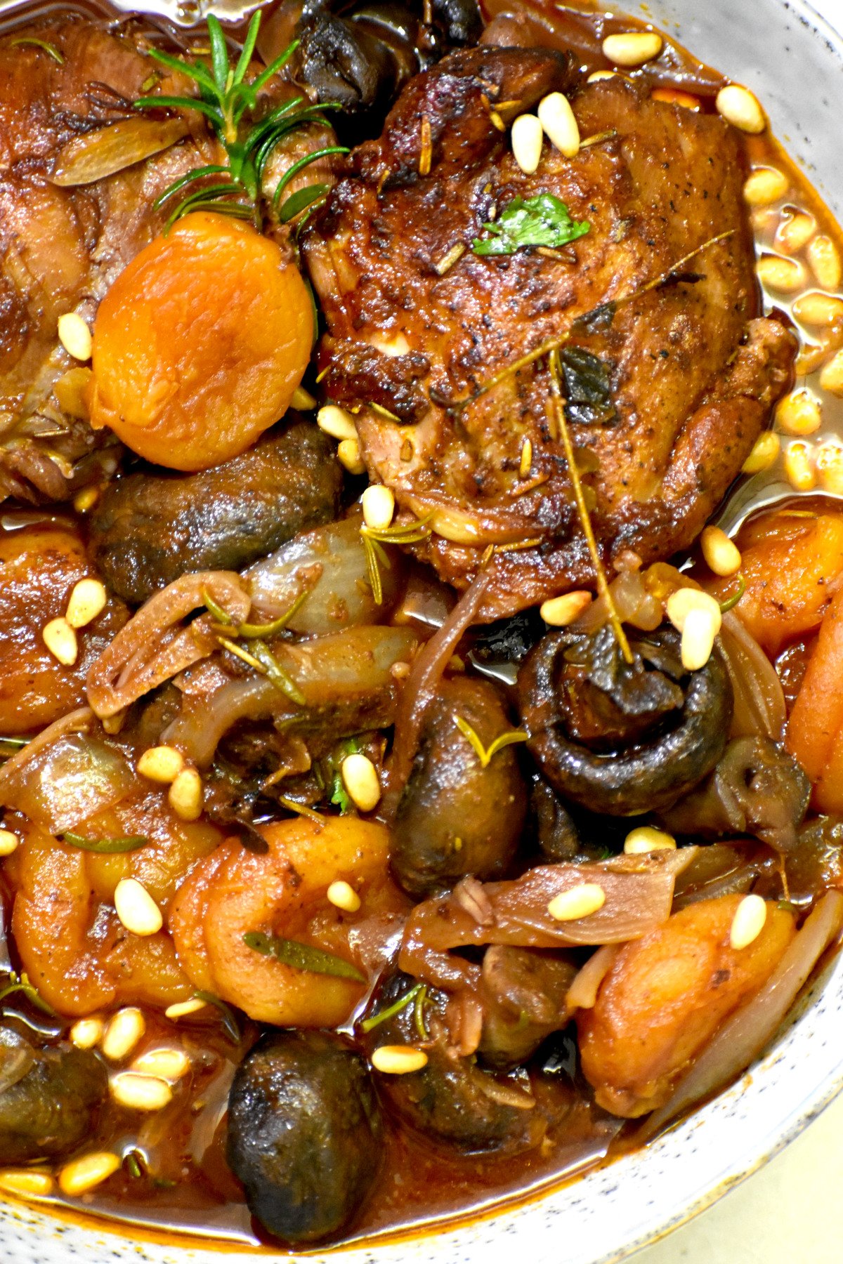 Mediterranean Braised Chicken with Apricots - GypsyPlate