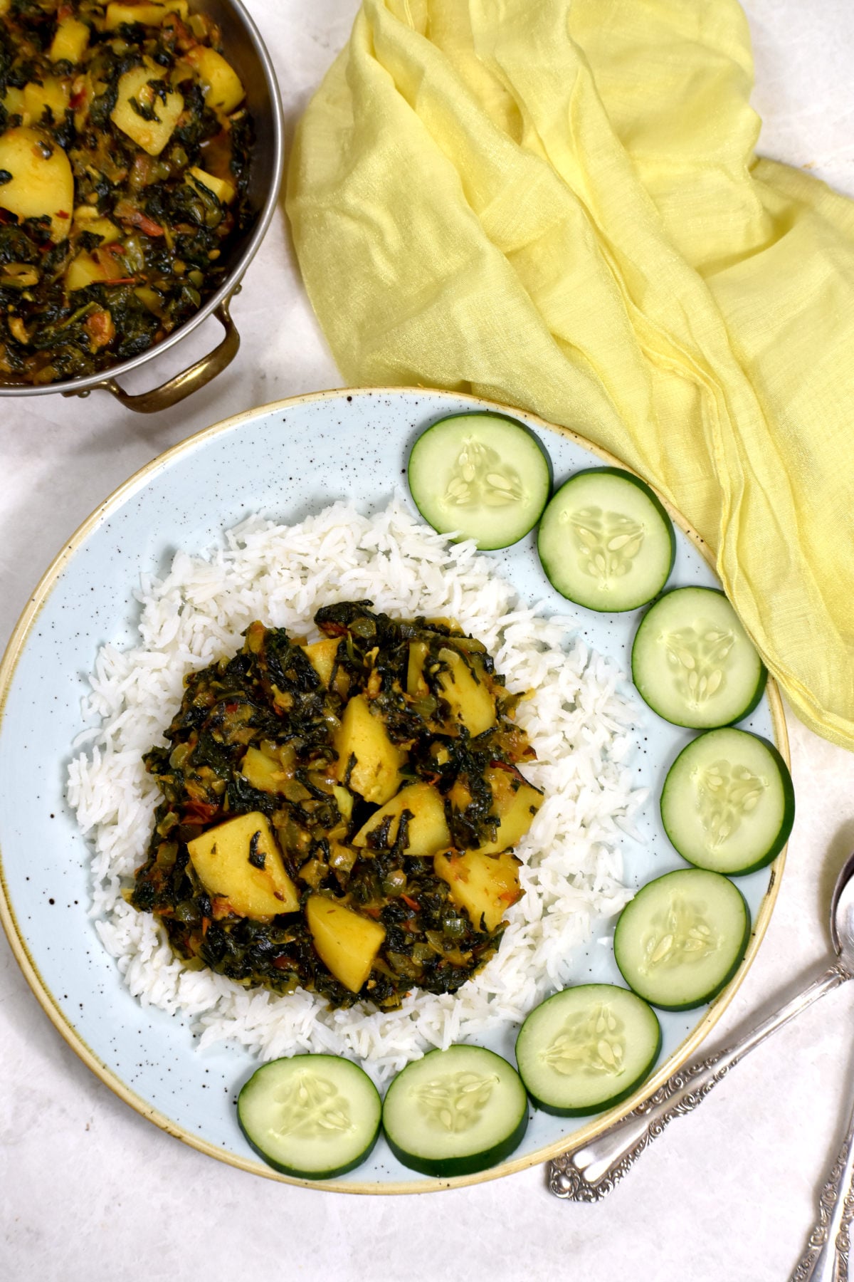 Sauteed Spinach and Potatoes (Aloo Palak) - GypsyPlate