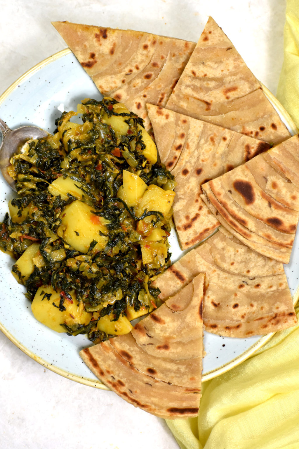 Sauteed Spinach and Potatoes (Aloo Palak) - GypsyPlate