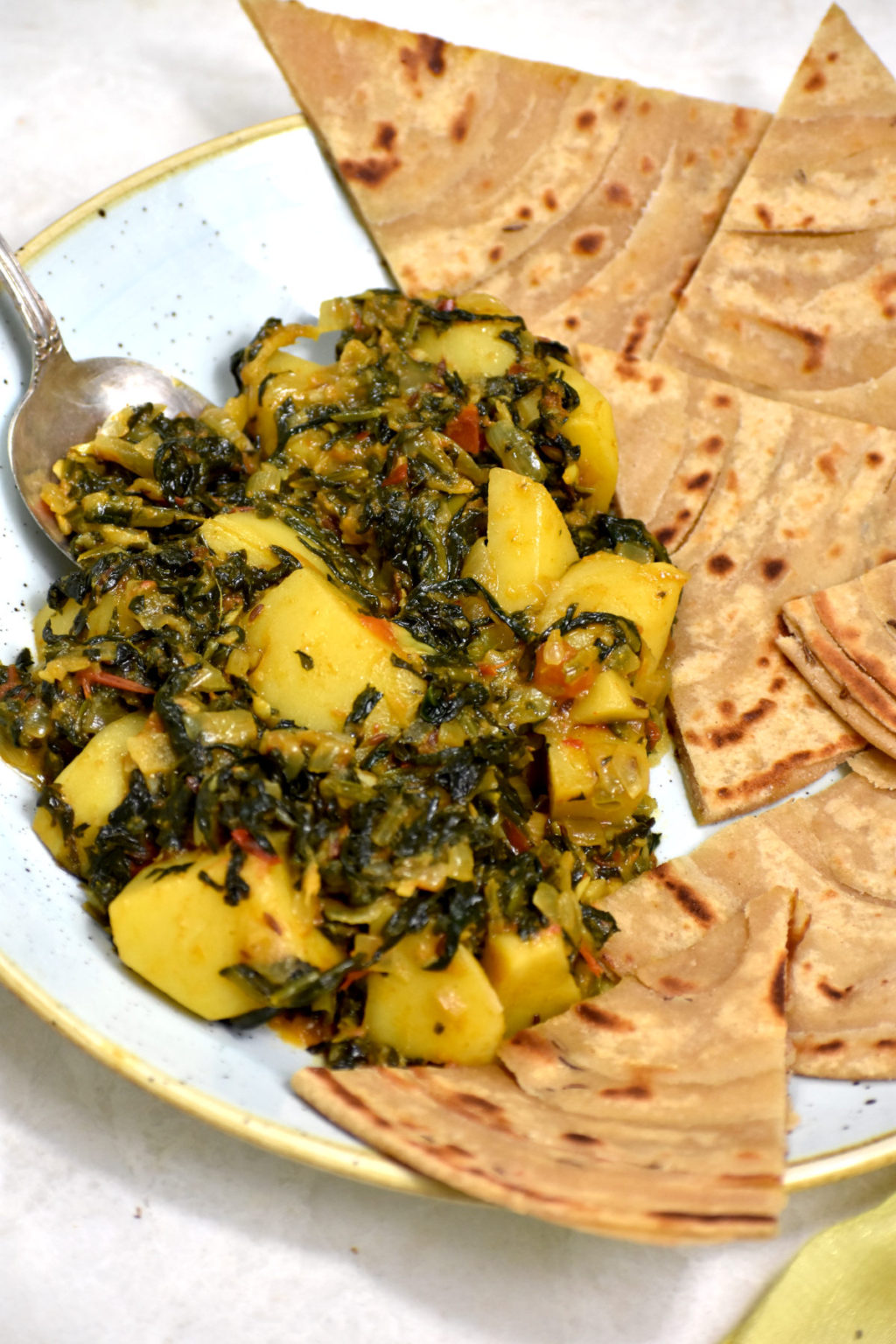 Sauteed Spinach and Potatoes (Aloo Palak) - GypsyPlate