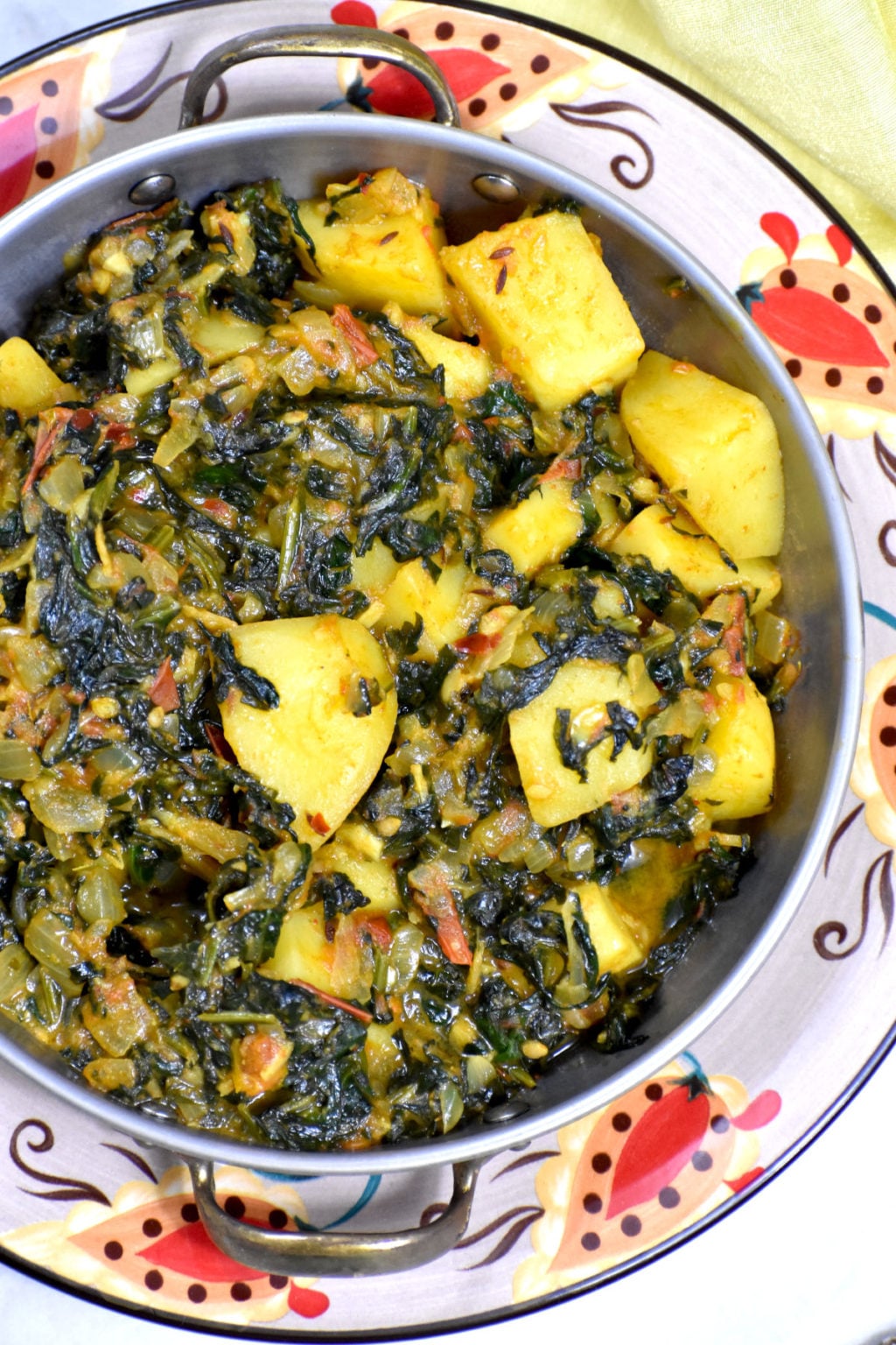 Sauteed Spinach and Potatoes (Aloo Palak) - GypsyPlate