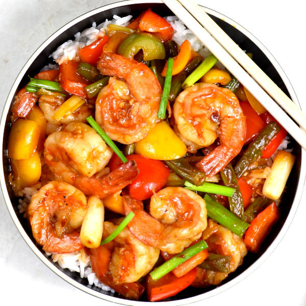 Hunan Shrimp (fiery prawn stir fry)- GypsyPlate
