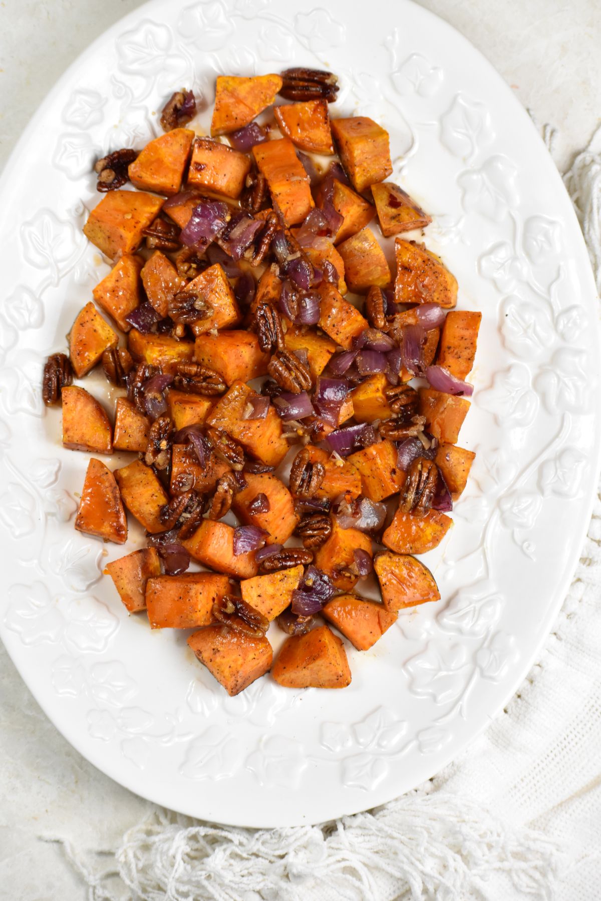 Chili Maple Glazed Sweet Potatoes with Pecans - GypsyPlate