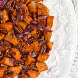 Chili Maple Glazed Sweet Potatoes with Pecans - GypsyPlate