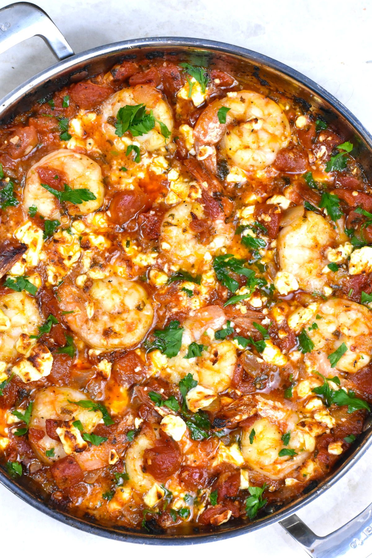 Shrimp Saganaki (Greek Shrimp with Tomatoes & Feta) - GypsyPlate