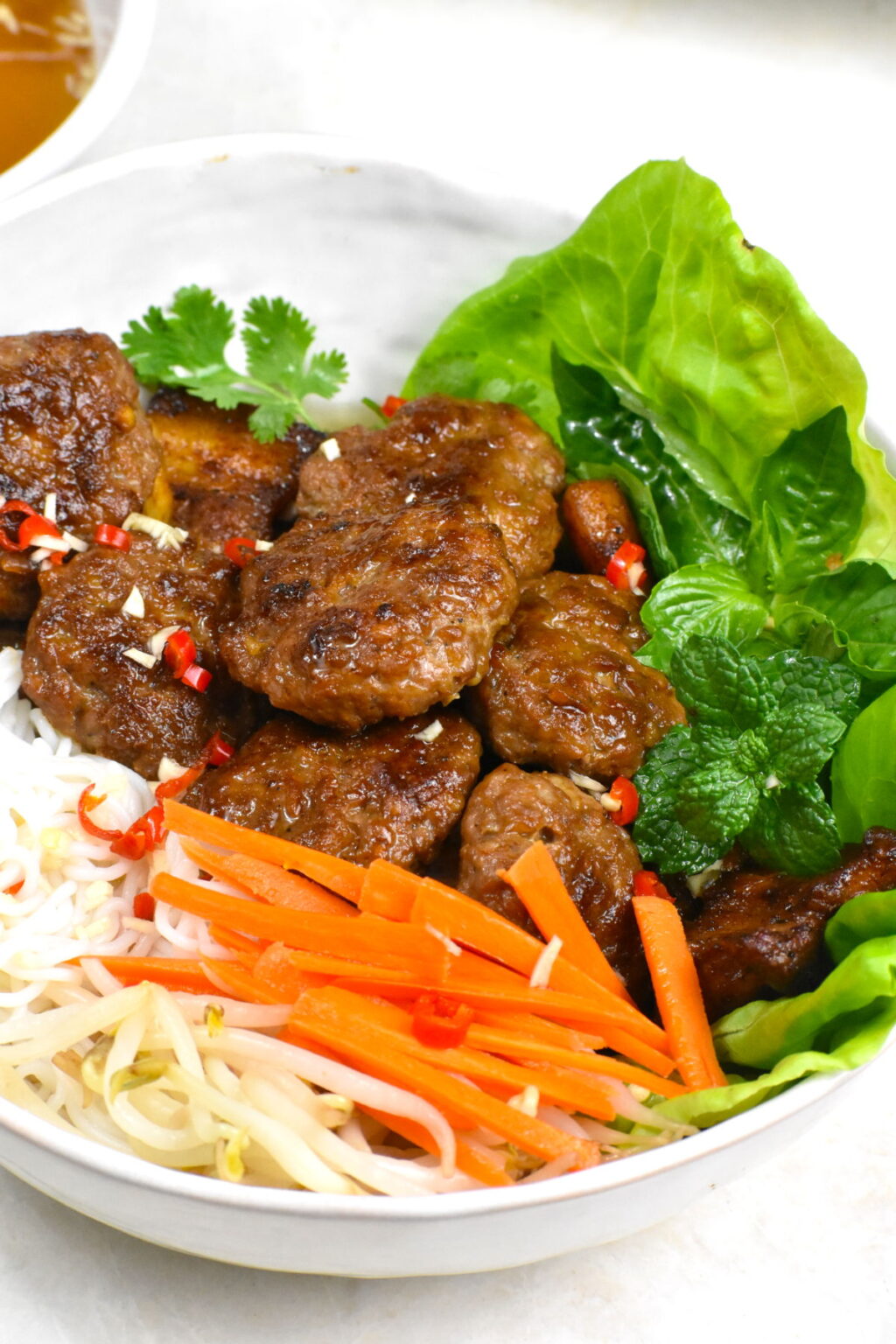 Bun Cha (Vietnamese Meatball Vermicelli Bowl) - GypsyPlate