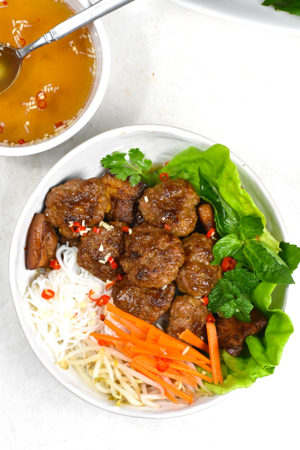Bun Cha (Vietnamese Meatball Vermicelli Bowl) - GypsyPlate