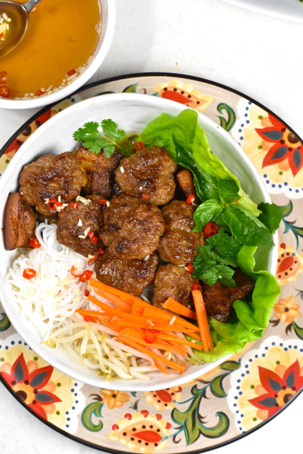 Bun Cha (Vietnamese Meatball Vermicelli Bowl) - GypsyPlate