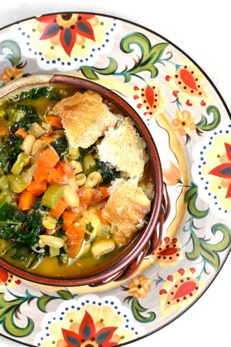 Tuscan White Bean Soup (Ribollita) - GypsyPlate