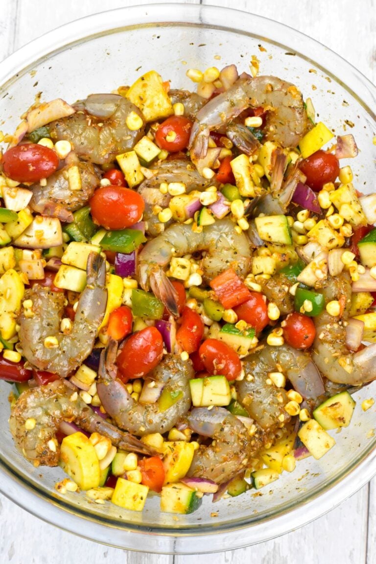 Shrimp Foil Packets with Summer Veggies - GypsyPlate