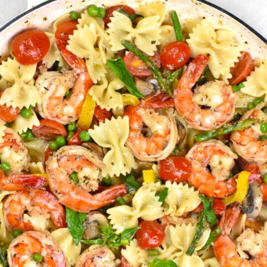 Pasta Primavera with Shrimp - GypsyPlate