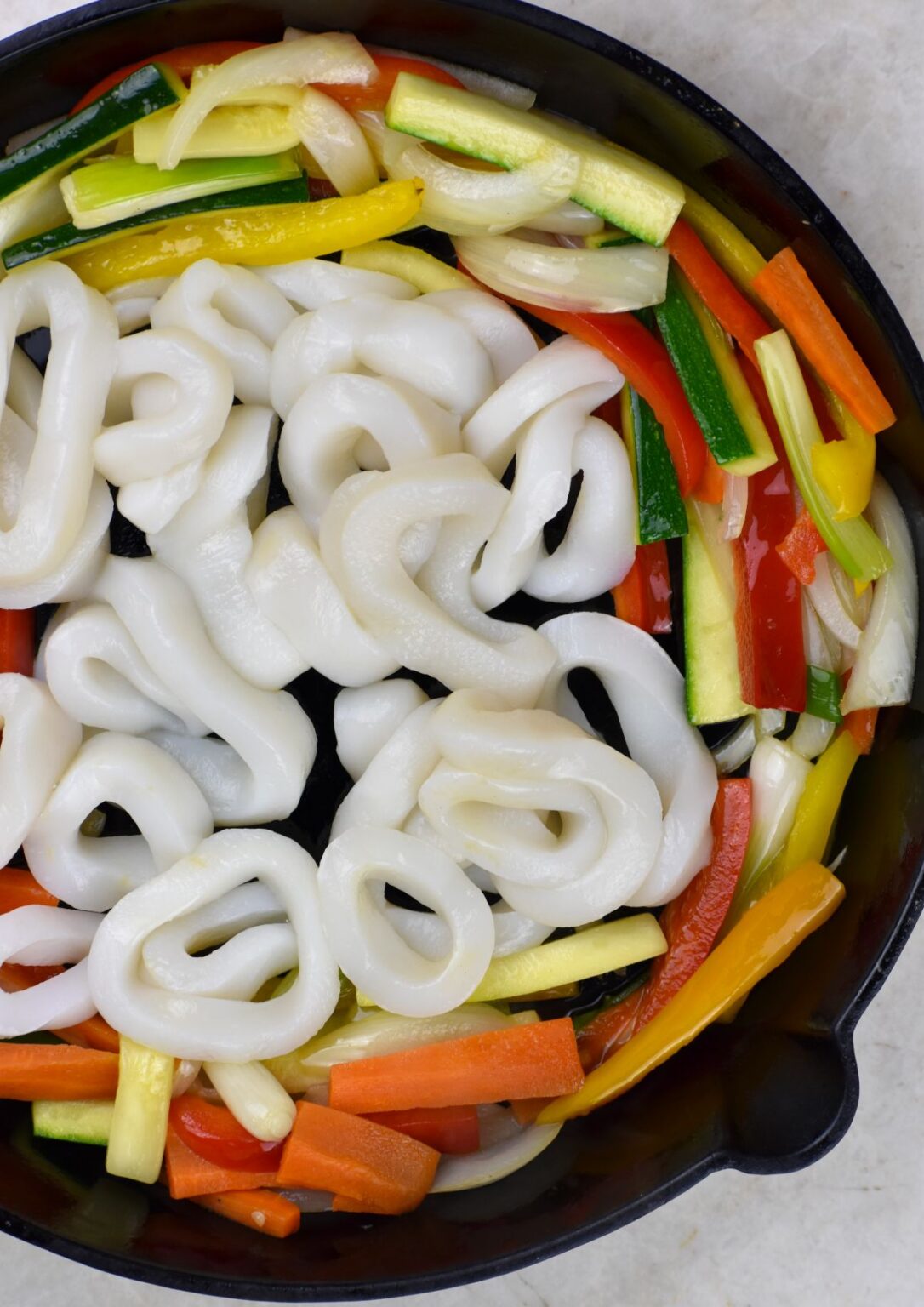 Spicy Squid Stir Fry (Ojingeo Bokkeum) - GypsyPlate