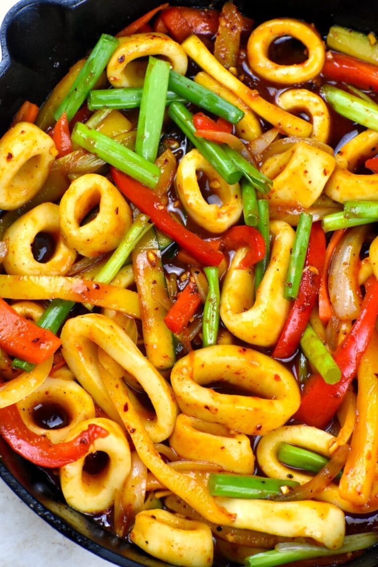 Spicy Squid Stir Fry (Ojingeo Bokkeum) - GypsyPlate