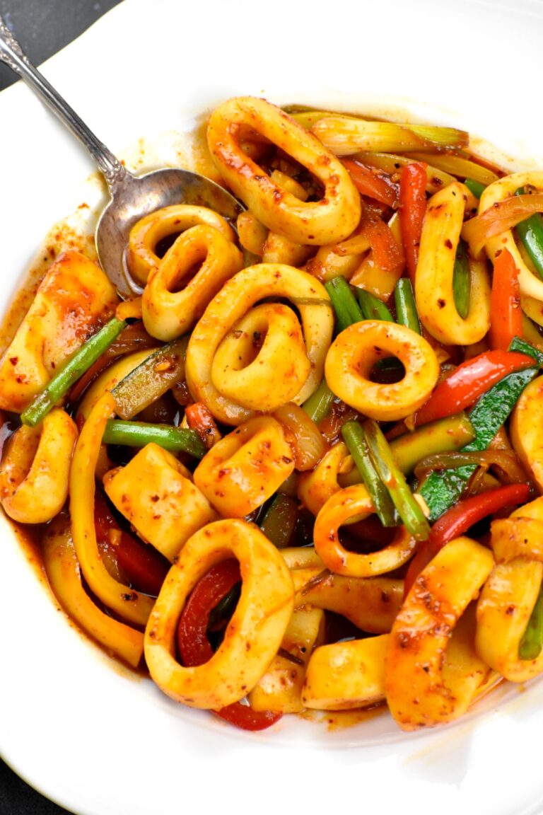 Spicy Squid Stir Fry (Ojingeo Bokkeum) - GypsyPlate