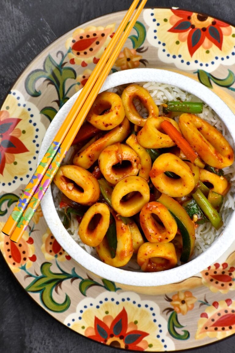 Spicy Squid Stir Fry (Ojingeo Bokkeum) - GypsyPlate