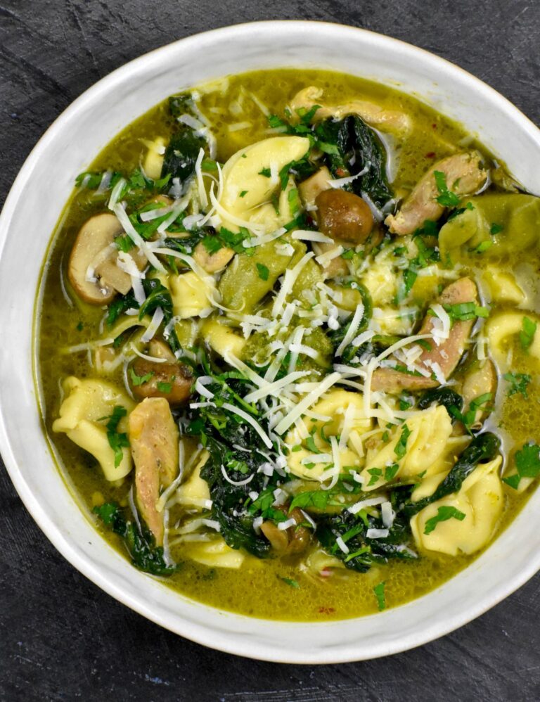 Pesto Tortellini Soup - GypsyPlate