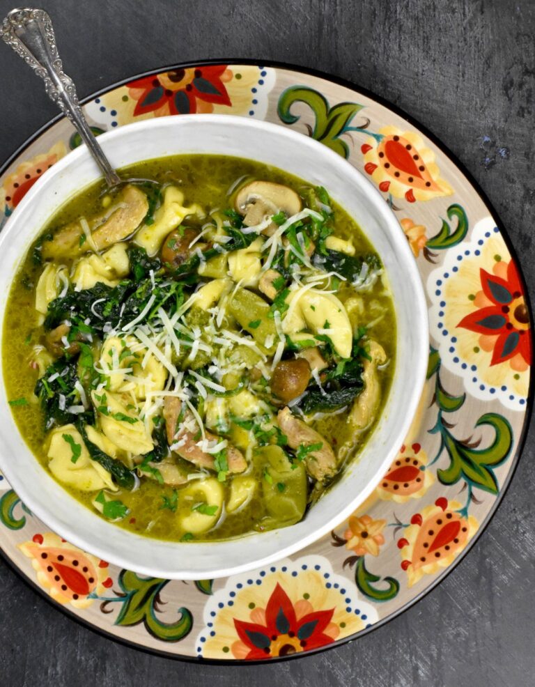 Pesto Tortellini Soup - GypsyPlate