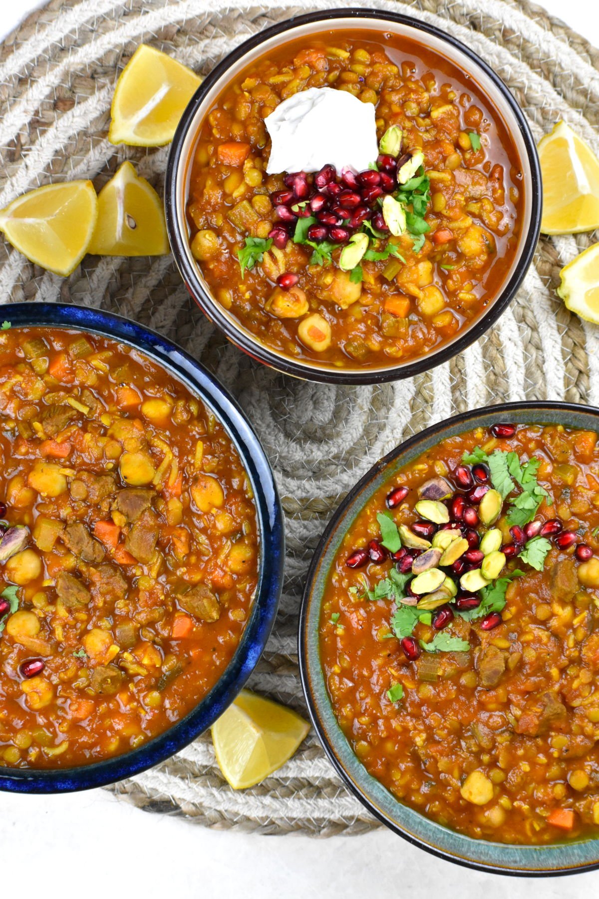 Harira (Moroccan Lentil & Chickpea Soup) - GypsyPlate