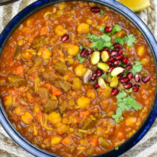 Harira (Moroccan Lentil & Chickpea Soup) - GypsyPlate