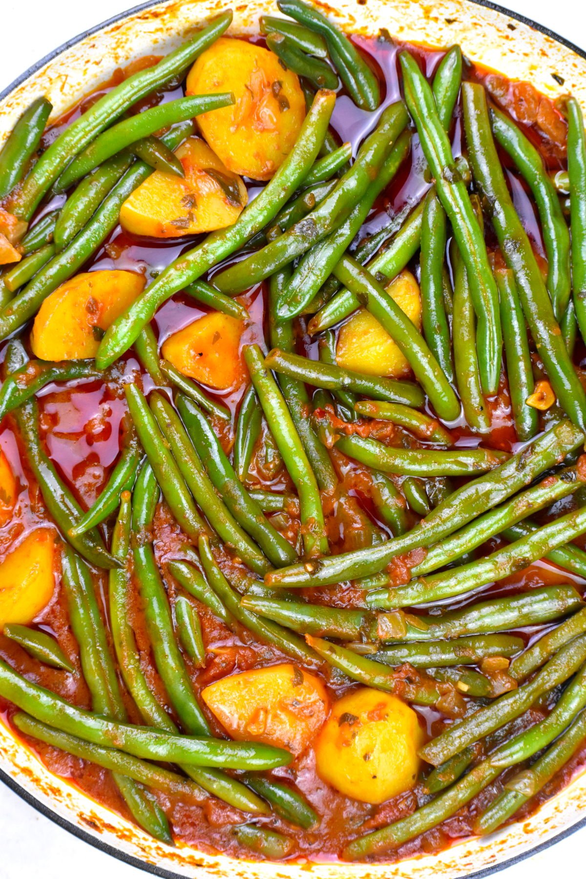 Fasolakia (Greek Green Beans) - GypsyPlate