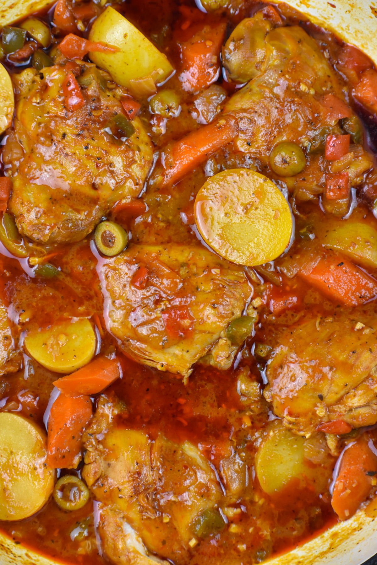 Fricase de Pollo (Cuban Chicken Fricassee) - GypsyPlate