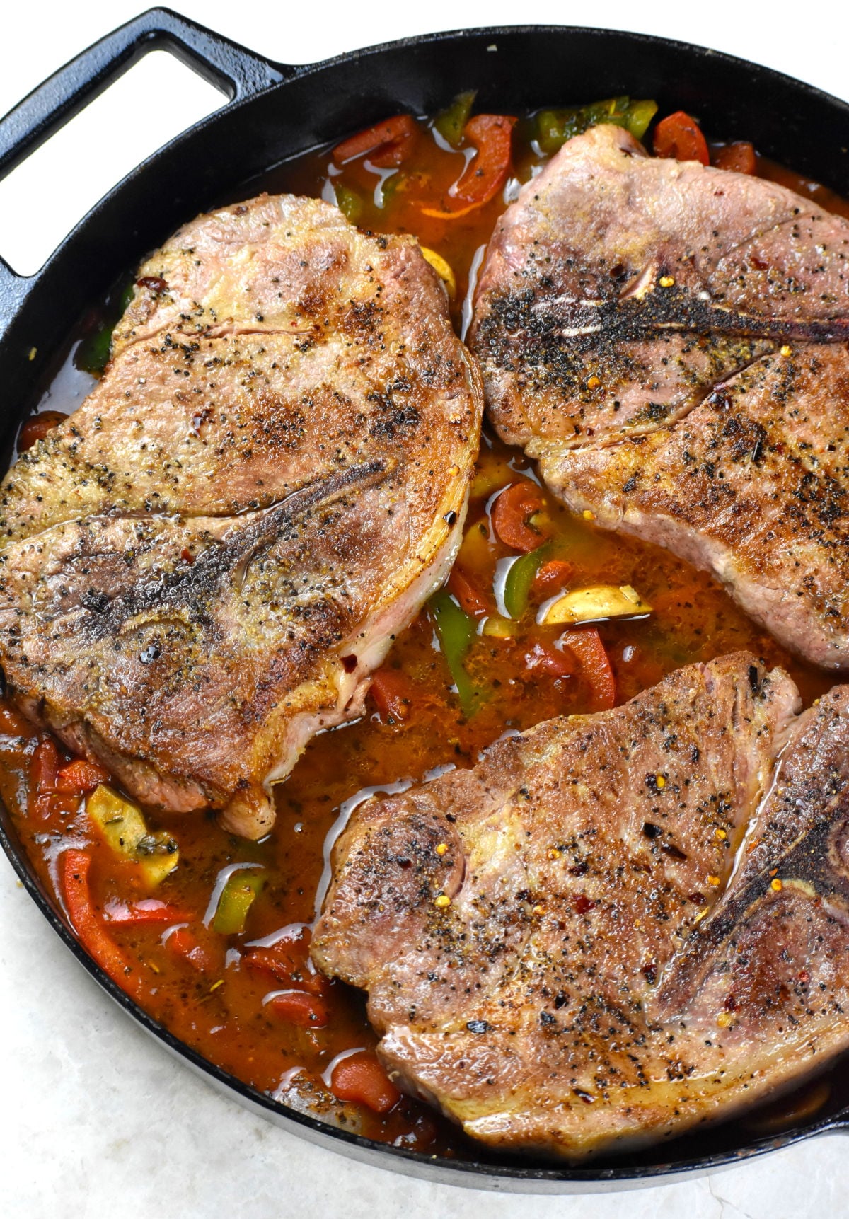 Braised Pork Steaks (Italian Style) - GypsyPlate