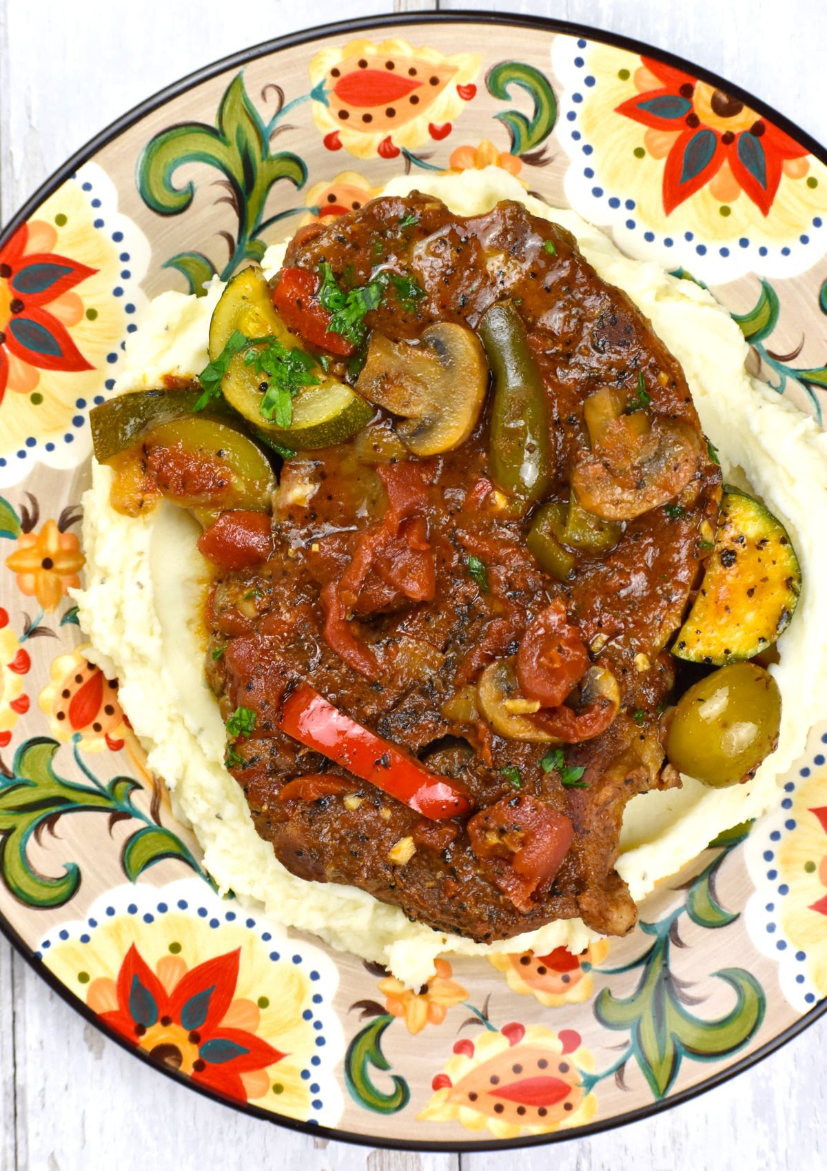 Braised Pork Steaks (Italian Style) - GypsyPlate