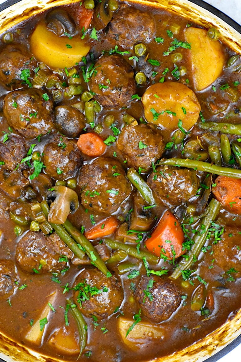 The BEST Meatball Stew - GypsyPlate