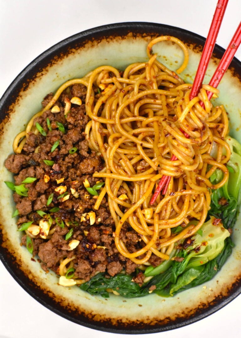Dan Dan Noodles (Spicy Sichuan Noodles) - GypsyPlate