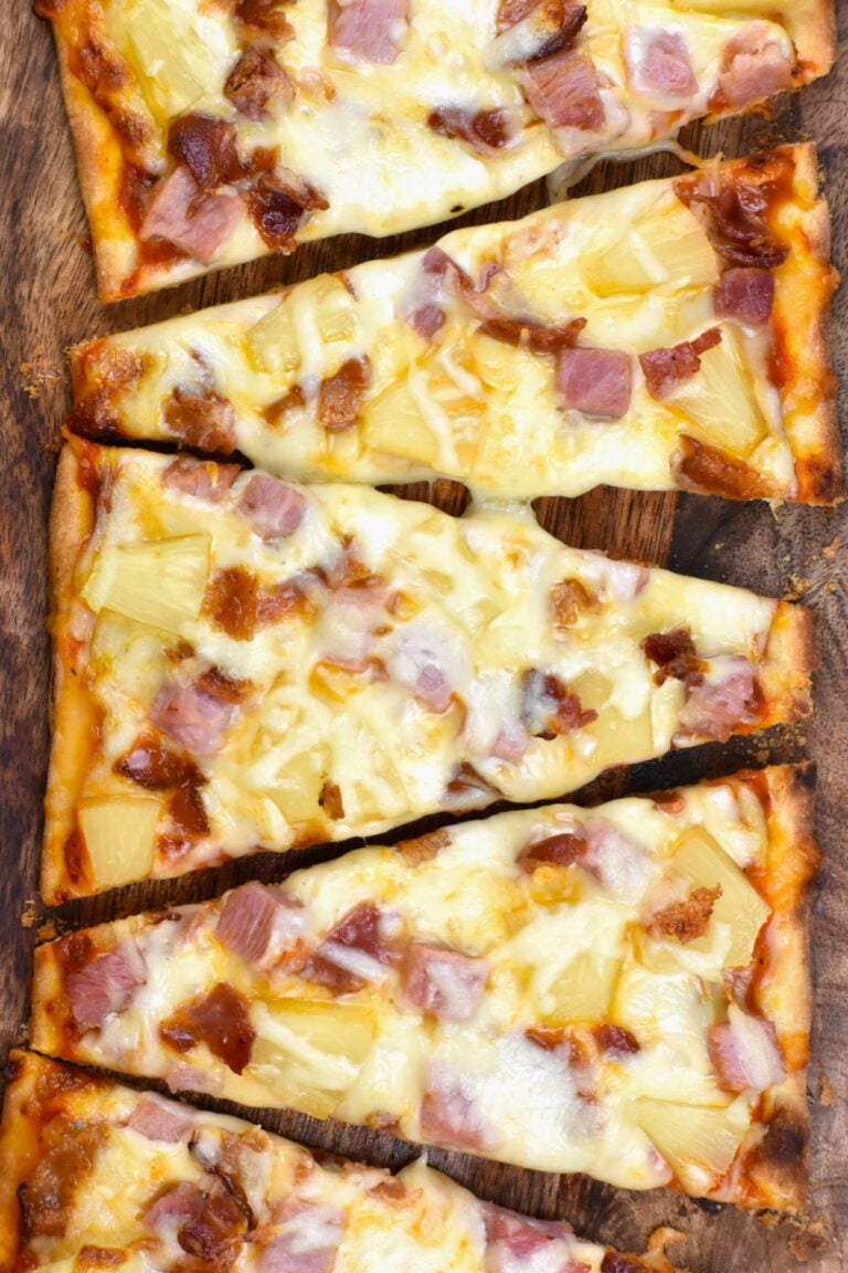 Hawaiian Flatbread Pizza - GypsyPlate